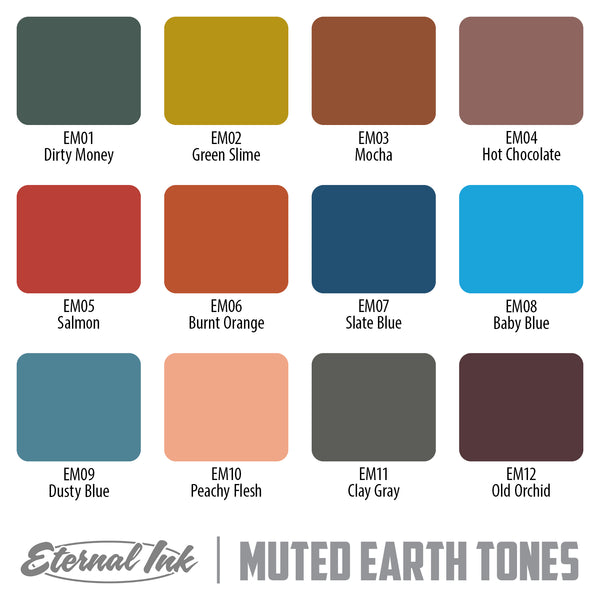 Muted Earth Tones Set-Eternal Ink - Eternal Tattoo Supply